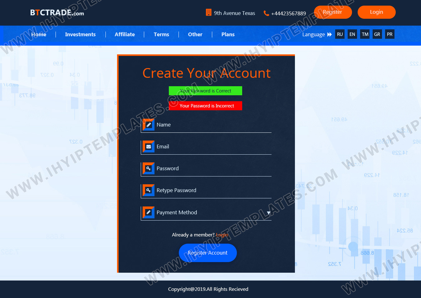 HYIP Website Themes -T101
