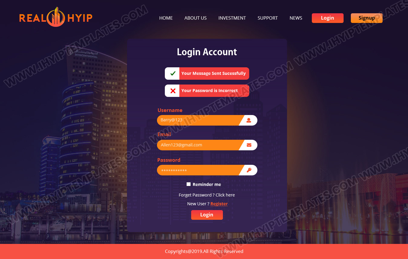 HYIP Website Themes -T121