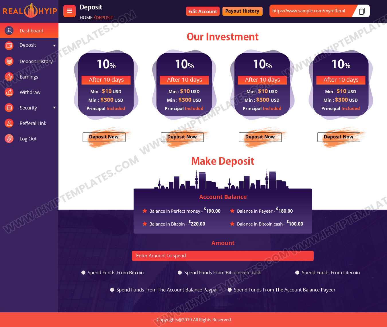 HYIP Website Themes -T121