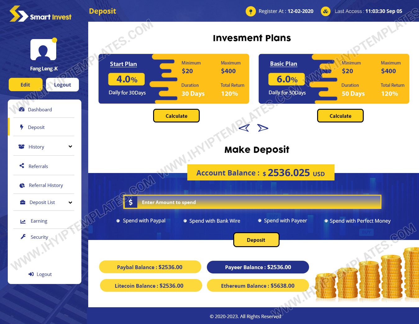 HYIP Website Themes -T134